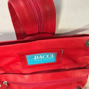 Bacci | Bags | Red Leather Backpack Purse Handbag Women Girls | Poshmark